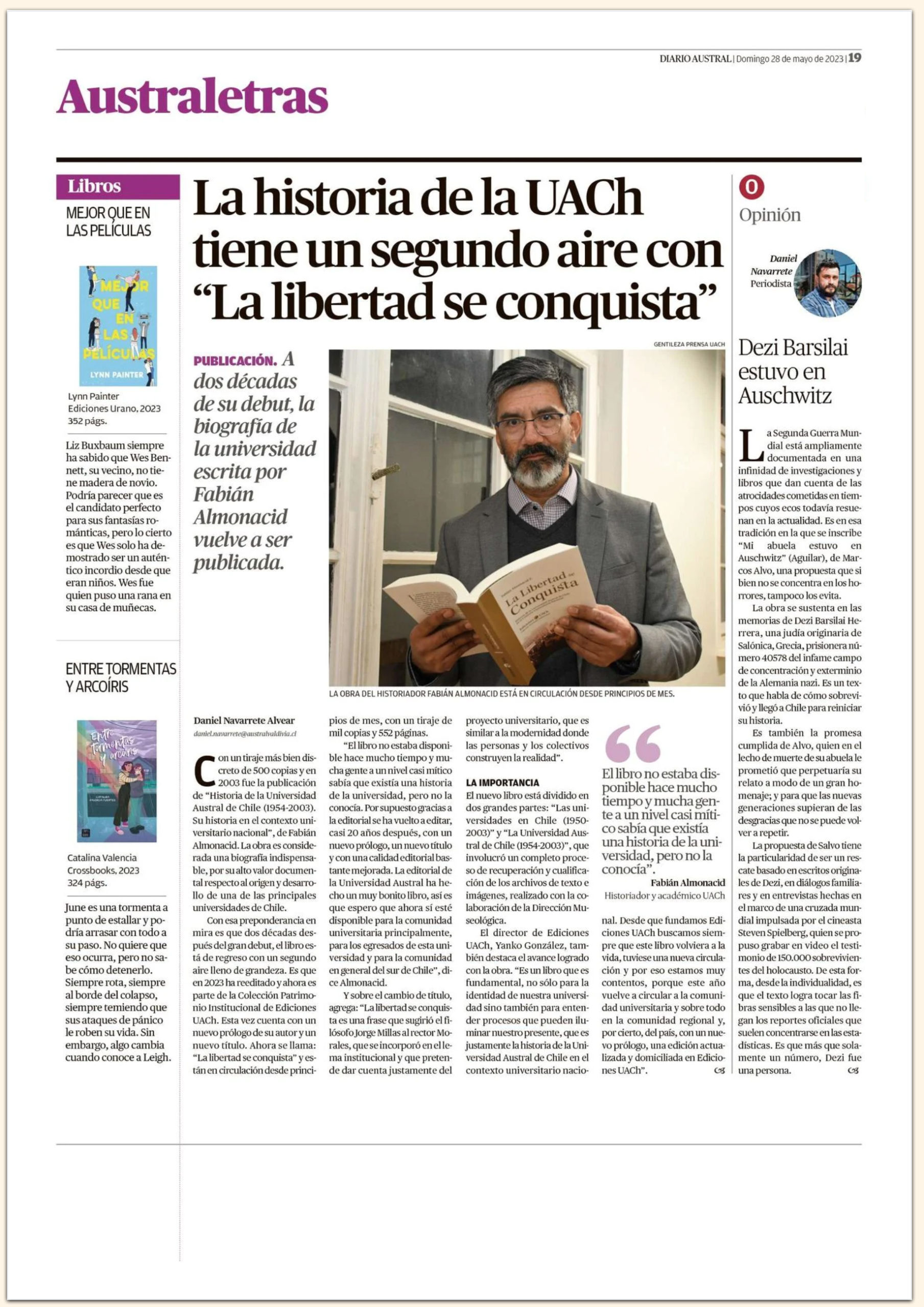 En Medios: “La historia de la UACh tiene un segundo aire con La Libertad se Conquista”. Austral ...